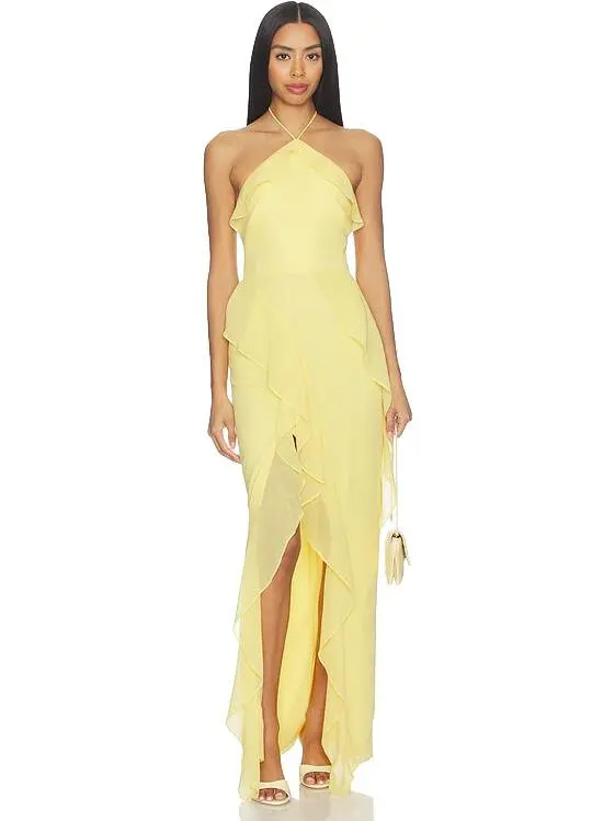 Amanda Uprichard Alessandra Maxi Dress - Daffodil