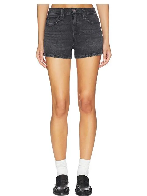 Paige Hayley Denim Short - Black Sandstone
