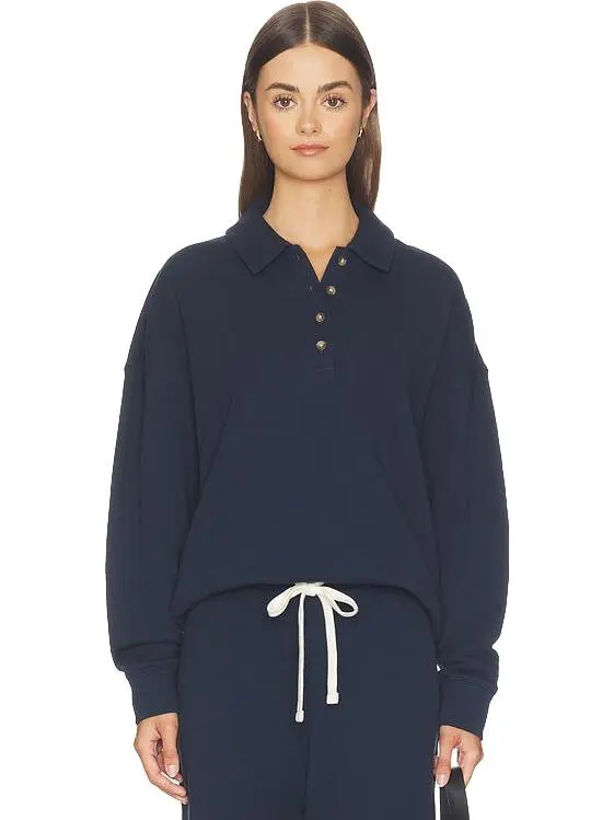 Sold Out NYC The French Terry Polo Sweater - Navy