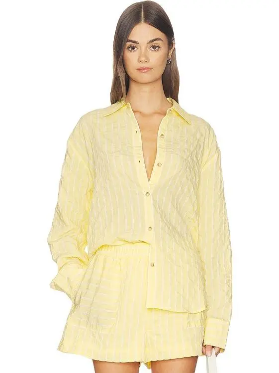 LA LIGNE Oversized Button-down Shirt - Butter Stripe