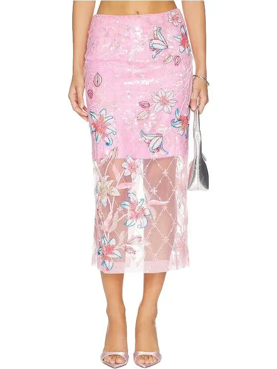 LA FUORI Embroidered Skirt - Inked Lily
