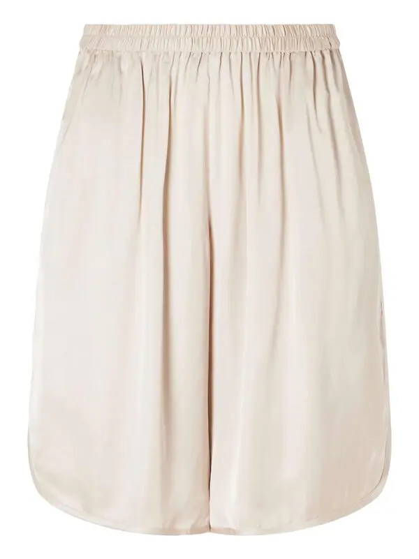 THE FRANKIE SHOP Leni Satin Shorts - Cream