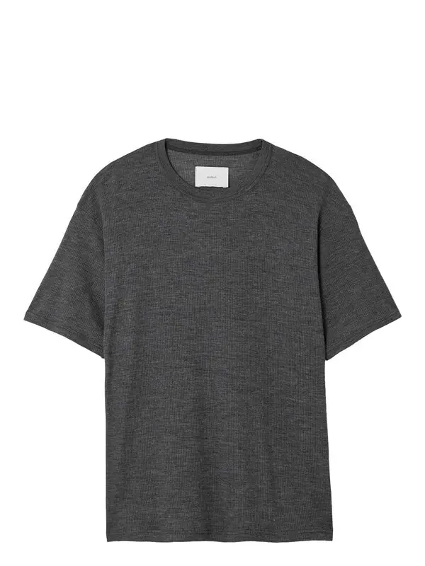 SSSTEIN Ribbed Wool T-shirt - Gray