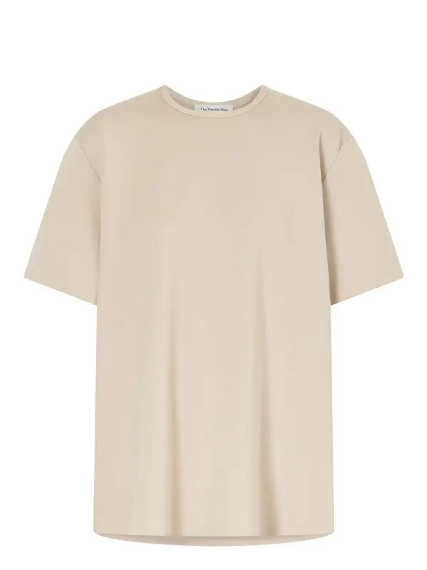 THE FRANKIE SHOP Leni Ribbed-knit T-shirt - Neutrals