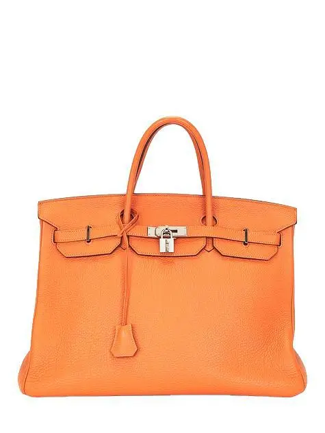 FWRD RENEW Hermes Togo Birkin 40 Handbag - Orange