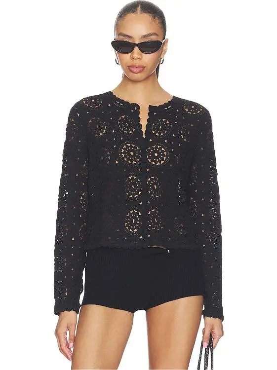 FRAME The Crochet Cardi - Black
