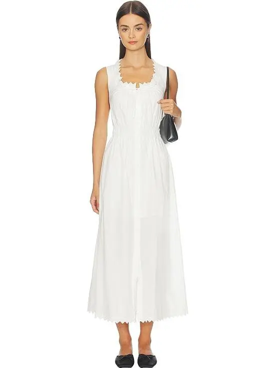 FRAME The Serene Midi Dress - White