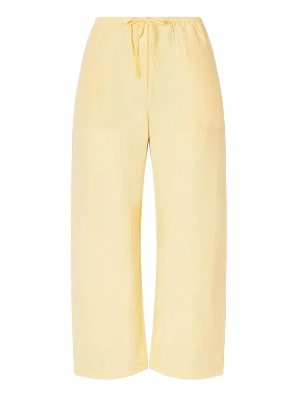 LESET Kyoto Wide-leg Cotton Pants - Yellow