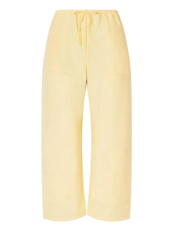 LESET Kyoto Wide-leg Cotton Pants - Yellow