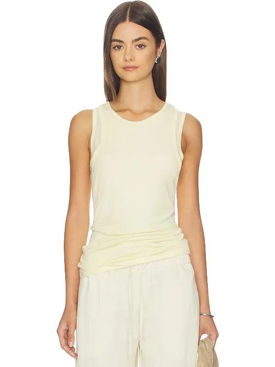 AGOLDE Finch Tank Top - Lemon Drop