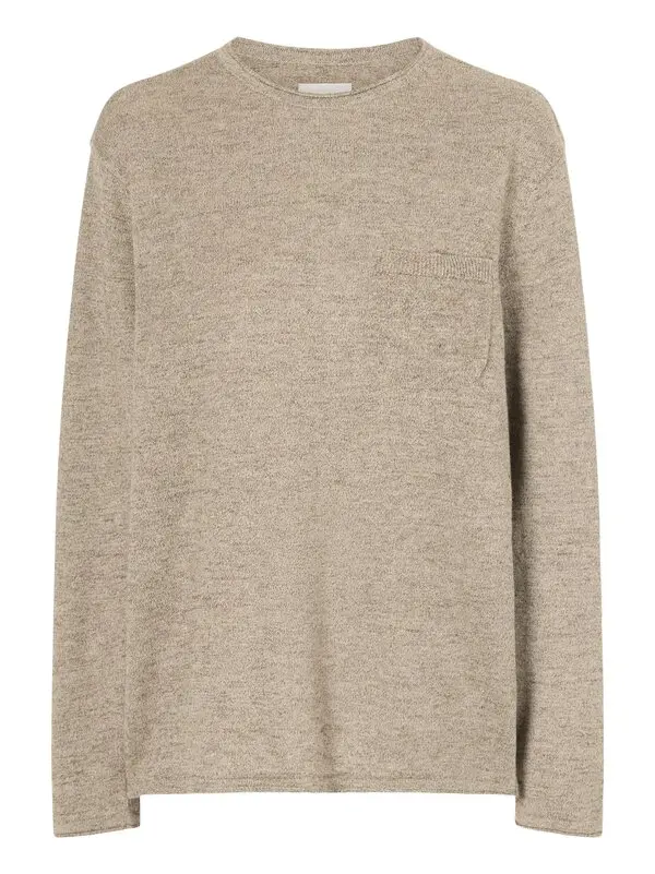 Aimé Leon Dore Linen, Alpaca, Cotton, And Wool-blend Sweater - Beige