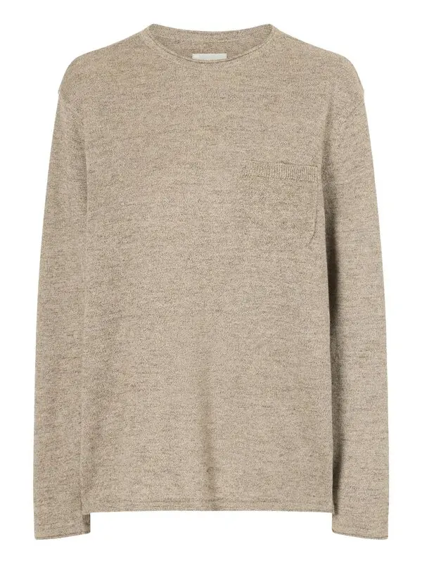 Aimé Leon Dore Linen, Alpaca, Cotton, And Wool-blend Sweater - Neutrals