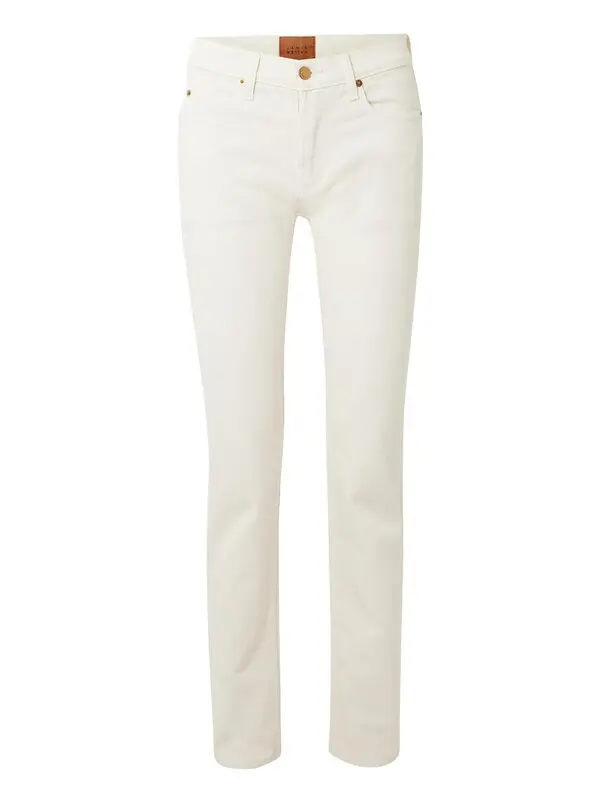 JAMIE HALLER Low-rise Slim-fit Jeans - Neutrals