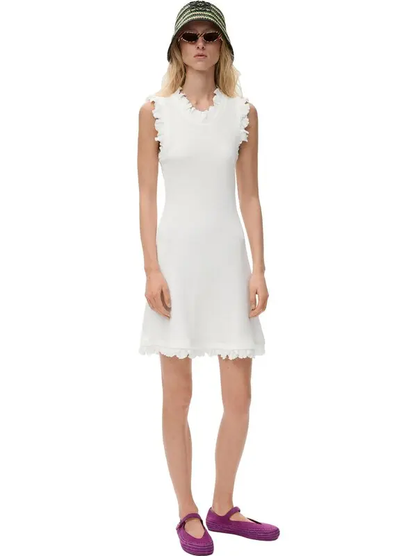 Loewe Tank Dress In Stretch Cotton - White