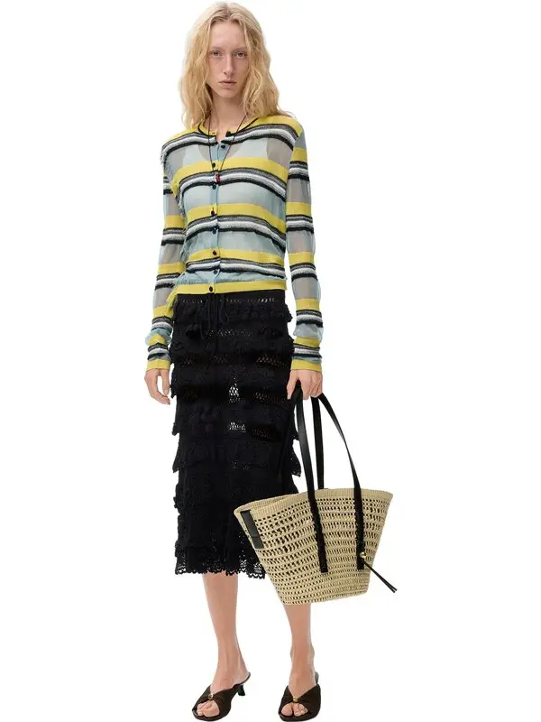 Loewe Cotton Crochet Skirt - Black