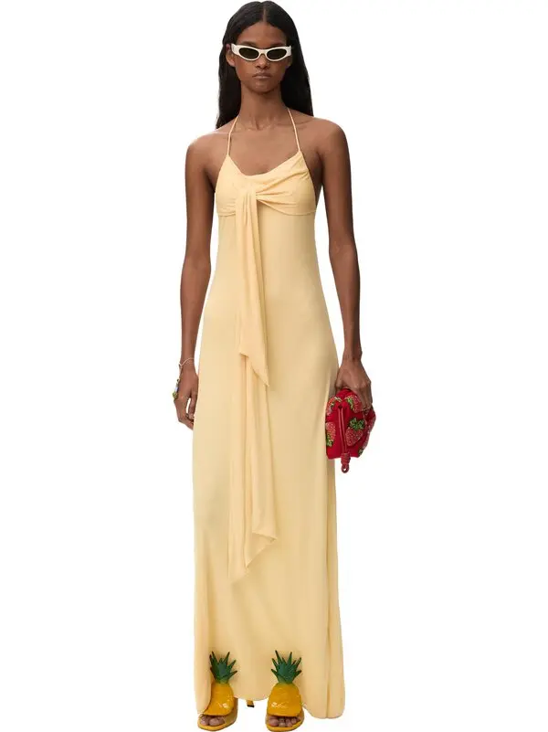 Loewe Crepe Viscose Maxi Dress - Yellow