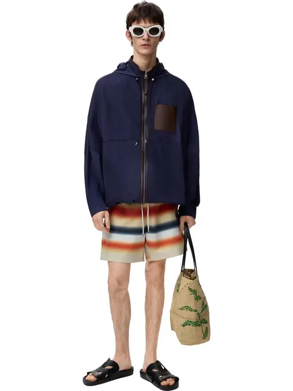 Loewe Hooded Technical Jacket - Navy/brown