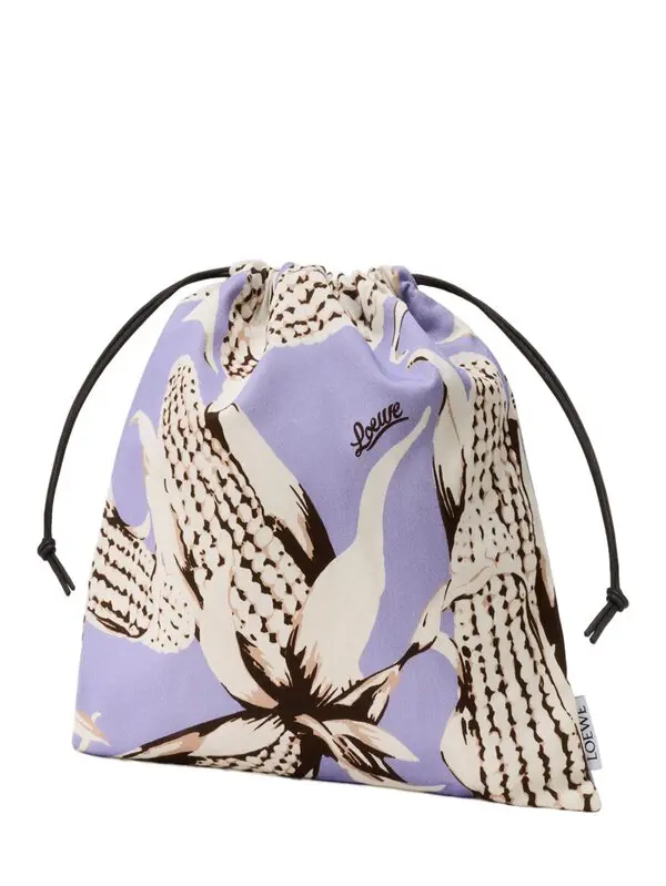 Loewe Small Drawstring Pouch - White/lilac
