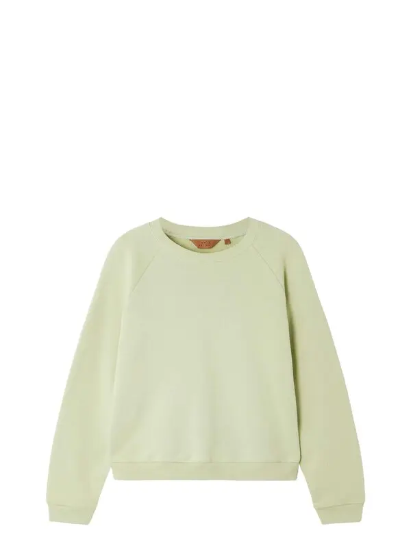 JAMIE HALLER Cotton-terry Sweatshirt - Green