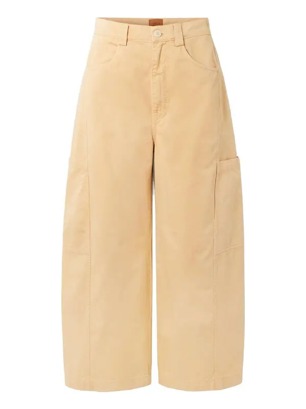 JAMIE HALLER The Crop Painter Cropped Wide-leg Jeans - Yellow