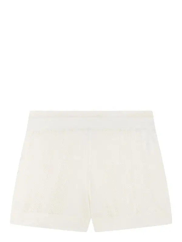 DONDE ESTEBAN Guayabera Stretch-knit Shorts - Neutrals