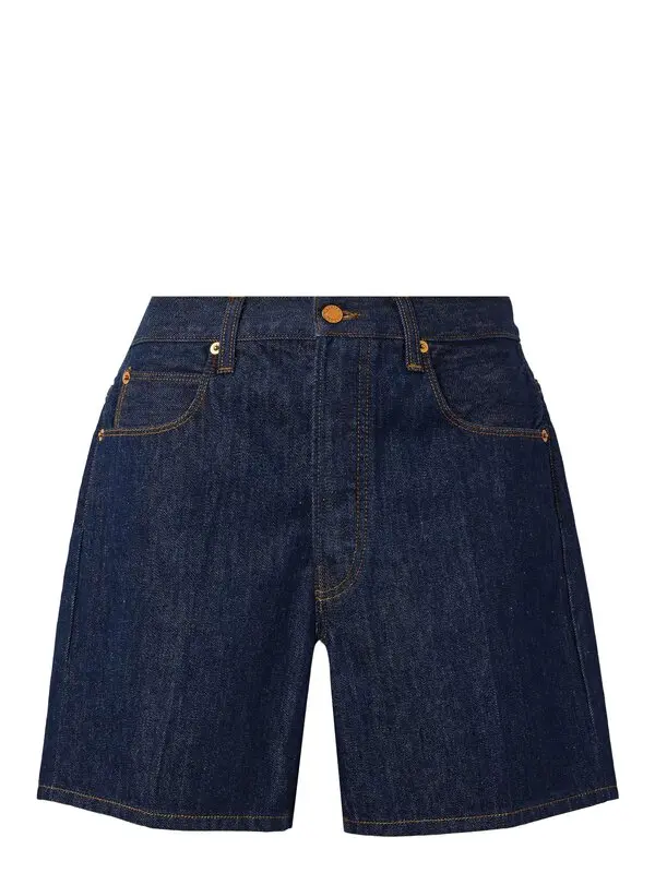 JAMIE HALLER The Tailor Denim Shorts - Dark Denim