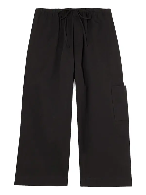 DEIJI STUDIOS Mid Pocket Organic Cotton Tapered Pants - Black