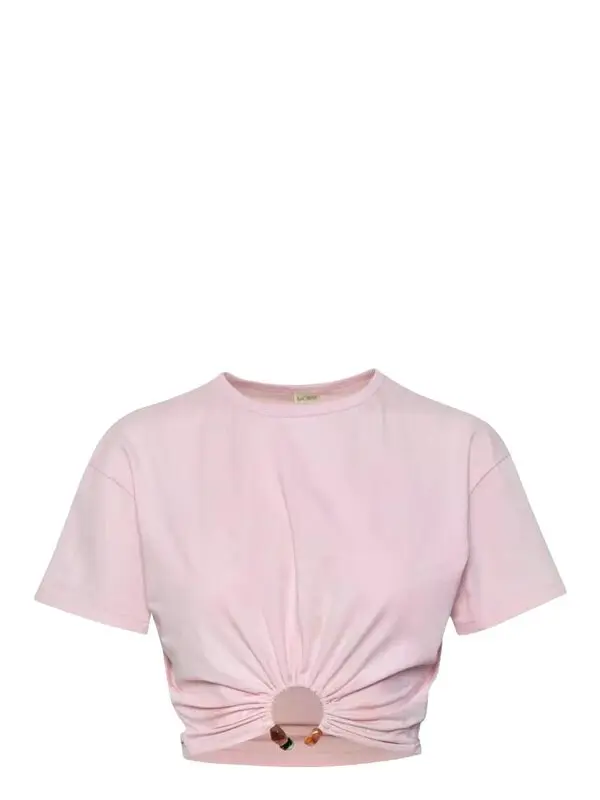 BAOBAB Tika Ruched Ring-detail T-shirt - Pink