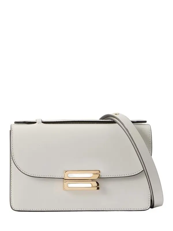 Victoria Beckham Dorian Small Leather Shoulder Bag - Silver