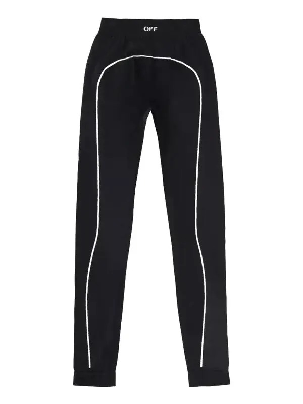 Off-White Logo-detail Stripe Track Pants - Black