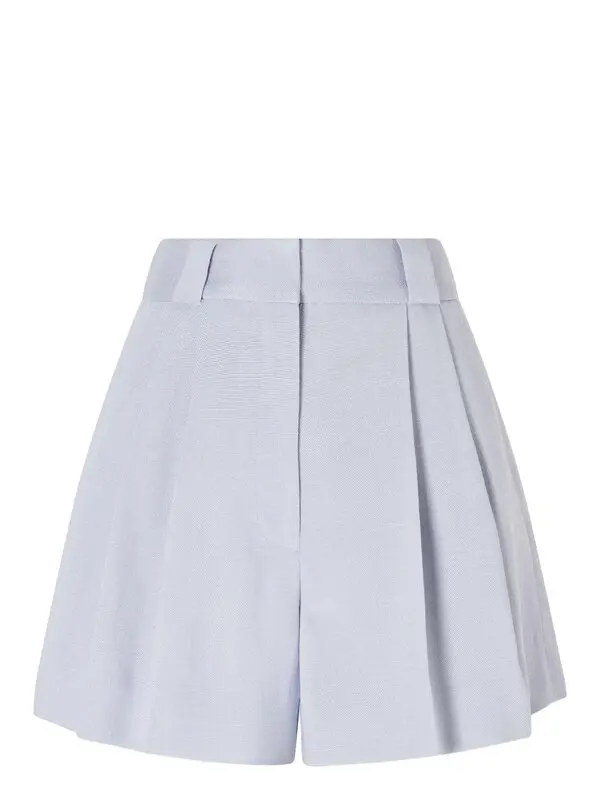 BLAZÉ MILANO Vezon Pleated Woven Shorts - Light Blue