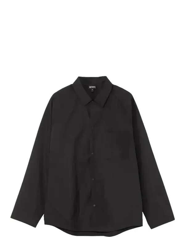 GOLDWIN Sheer Raglan-sleeve Shirt - Black