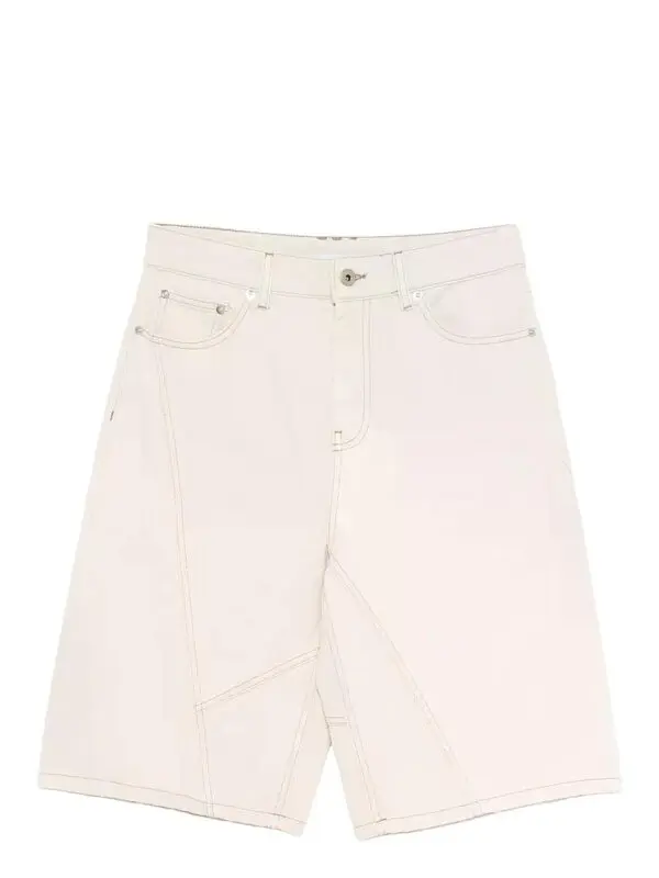 HALFBOY Panelled Contrast-stitch Shorts - Neutrals
