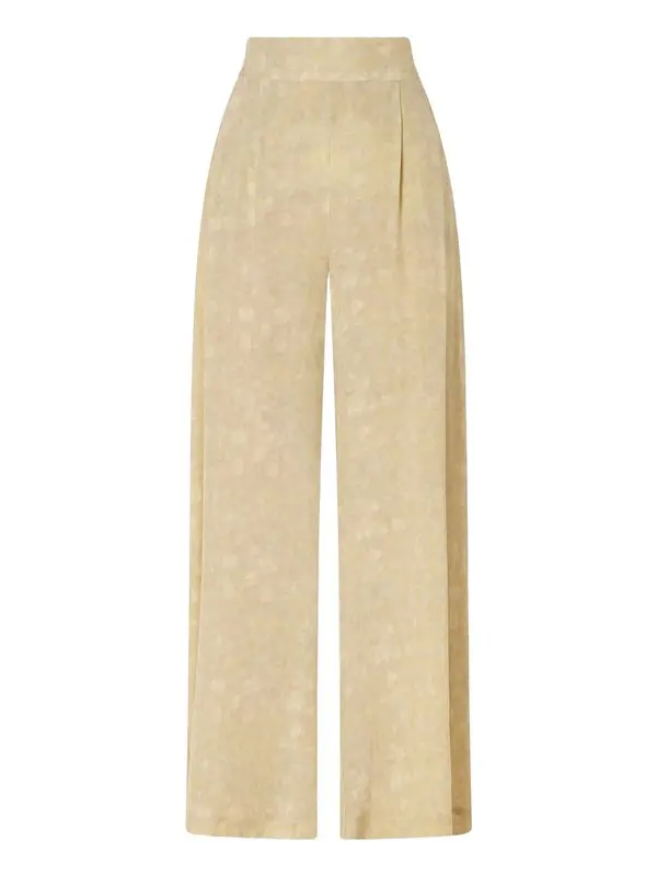 CORTANA Ada Printed Wide-leg Pants - Beige