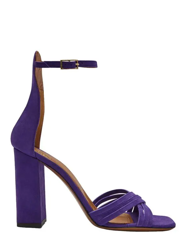ATP ATELIER Drena Suede Heeled Sandals - Viola