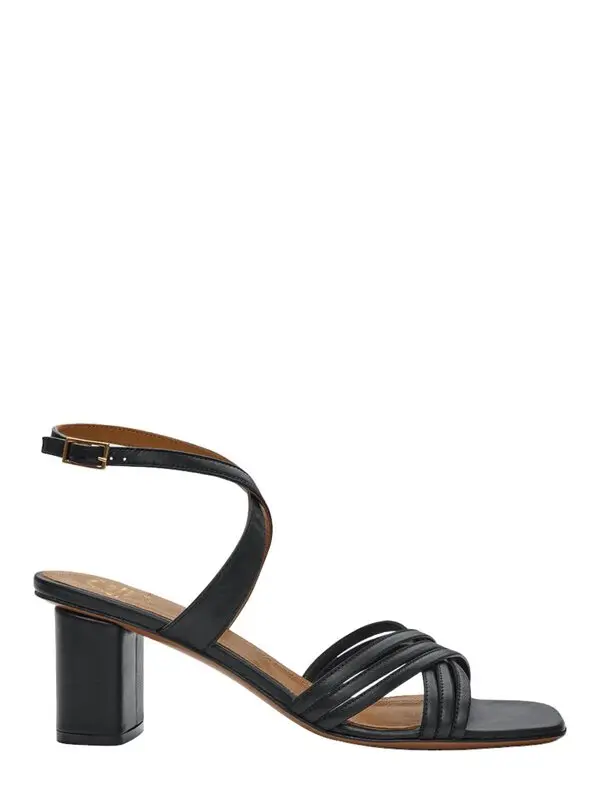 ATP ATELIER Ledro Nappa Heeled Sandals - Black