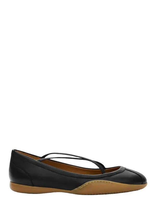 ATP ATELIER Sella Nappa Ballerina Flats - Black