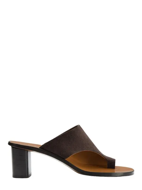 ATP ATELIER Rosate Suede Heeled Sandals - Walnut