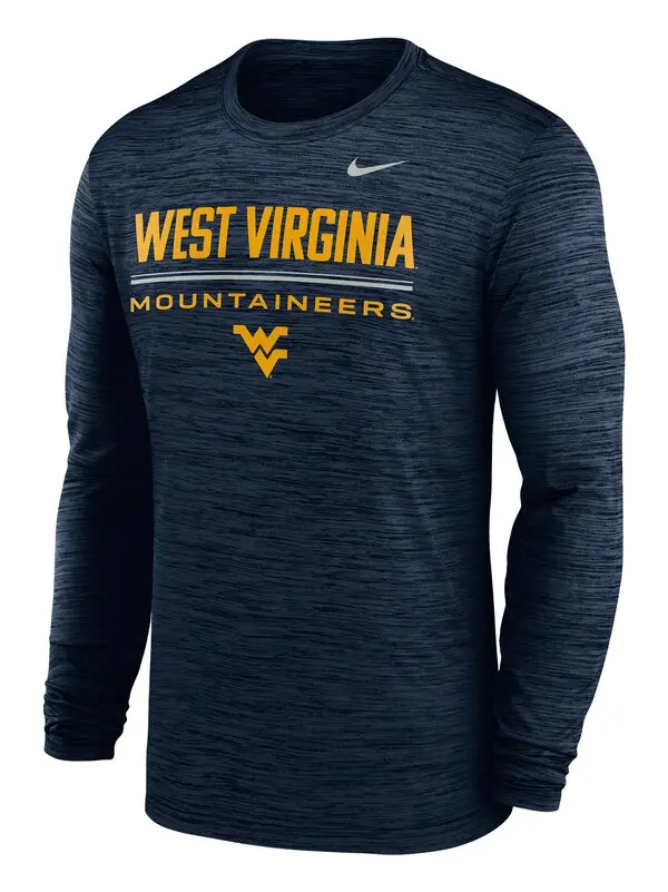 Nike West Virginia Sideline Velocity Dri-fit College T-shirt - Blue