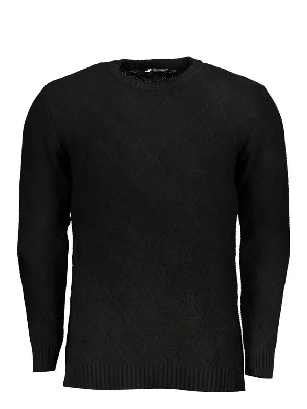U.S. Grand Crew Neck Knitted Sweater - Black