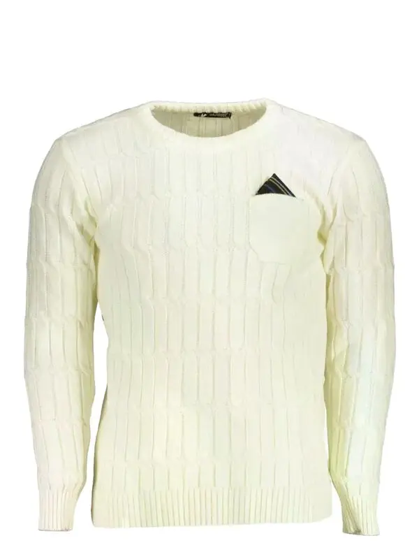 U.S. Grand Cable-knit Chest-pocket Sweater - Neutrals