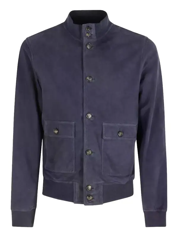 STEWART New Orleans Suede Button-up Jacket - Blue