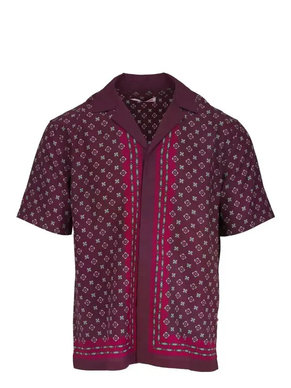 Orlebar Brown Floral-print Panelled Shirt - Red