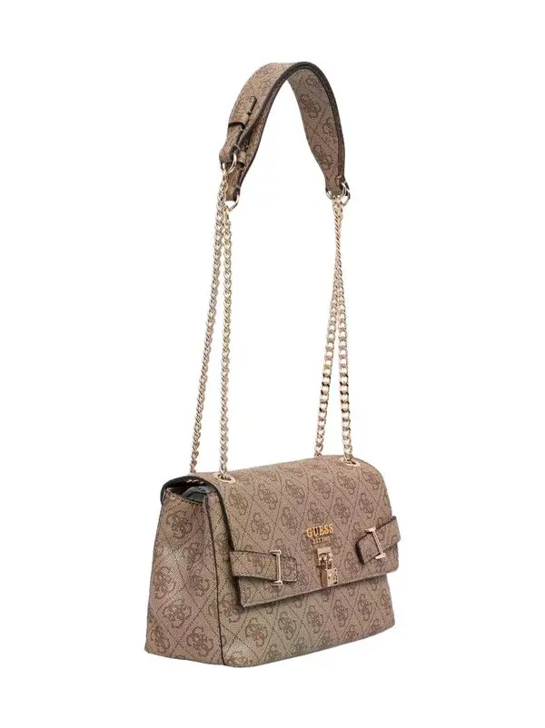 Guess Monogram Shoulder Bag - Brown