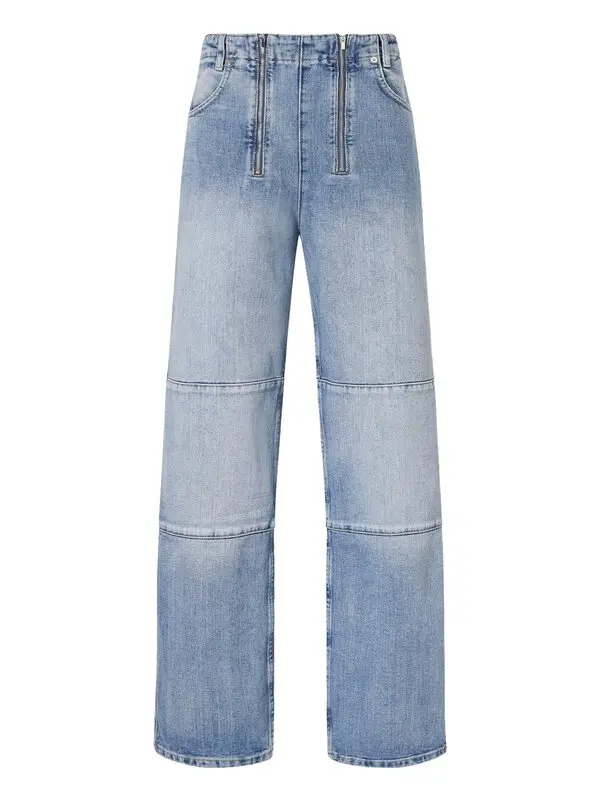 Tibi Fischer Mid-rise Wide-leg Jeans - Blue