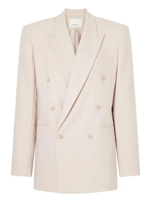 THE FRANKIE SHOP Monterey Double-breasted Wool-blend Blazer - Pink