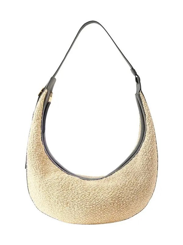 Khaite Augustina Raffia Shoulder Bag - Neutrals