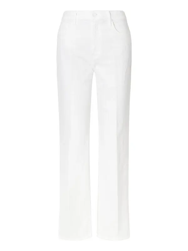 MOTHER The Kick It High-rise Straight-leg Jeans - White