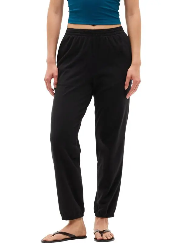 Athleta Airy Cotton Terry Jogger - Black