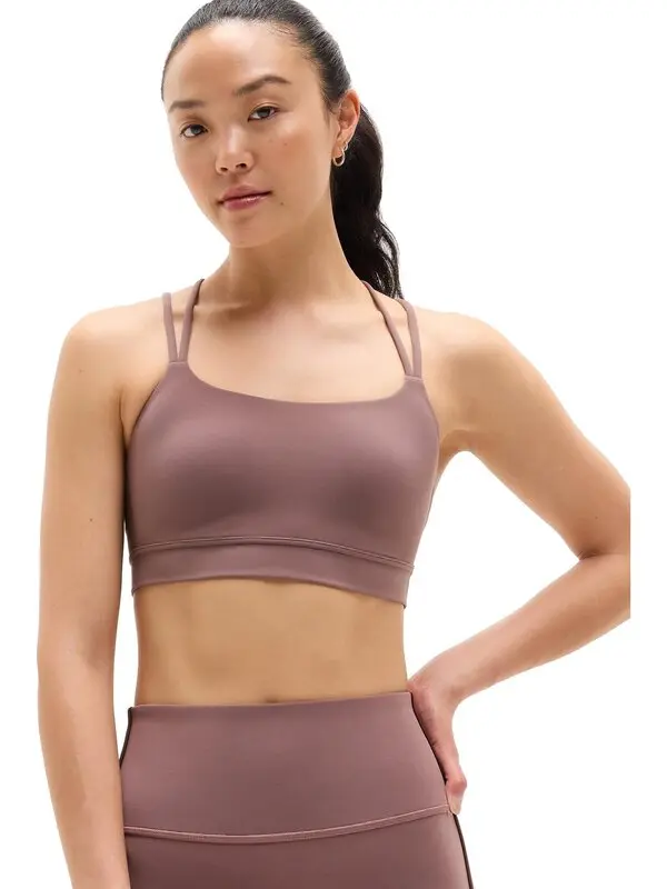 Athleta Perfect Form Sports Bra A-c - Driftwood
